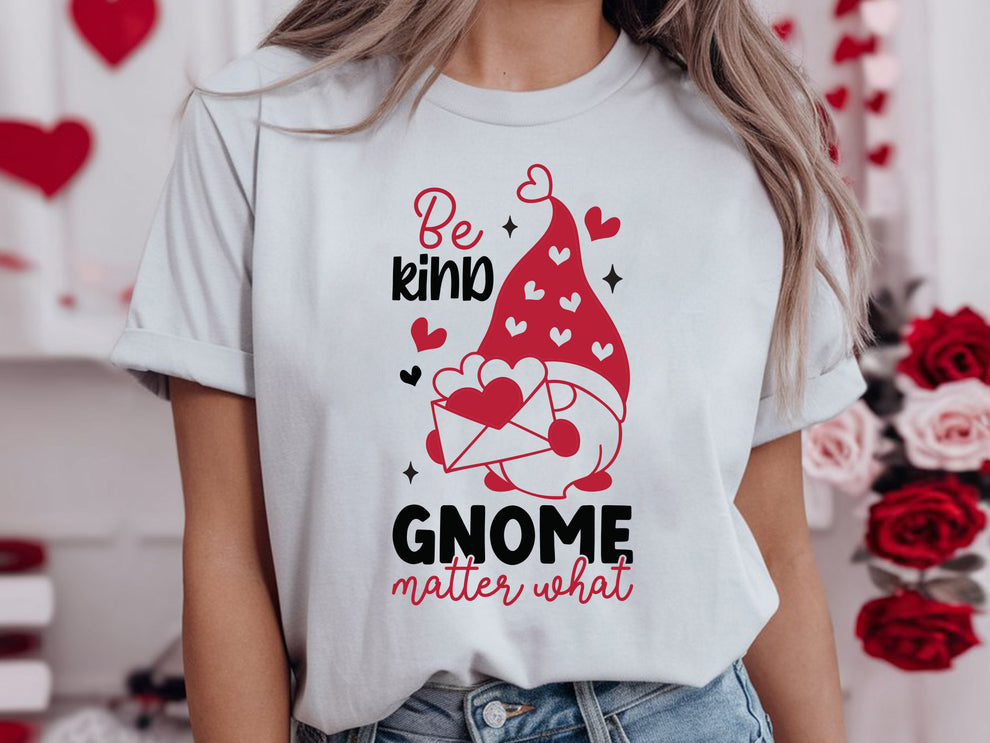 Be Kind Gnome Matter What - Valentine SVG File – Craft Lab SVG