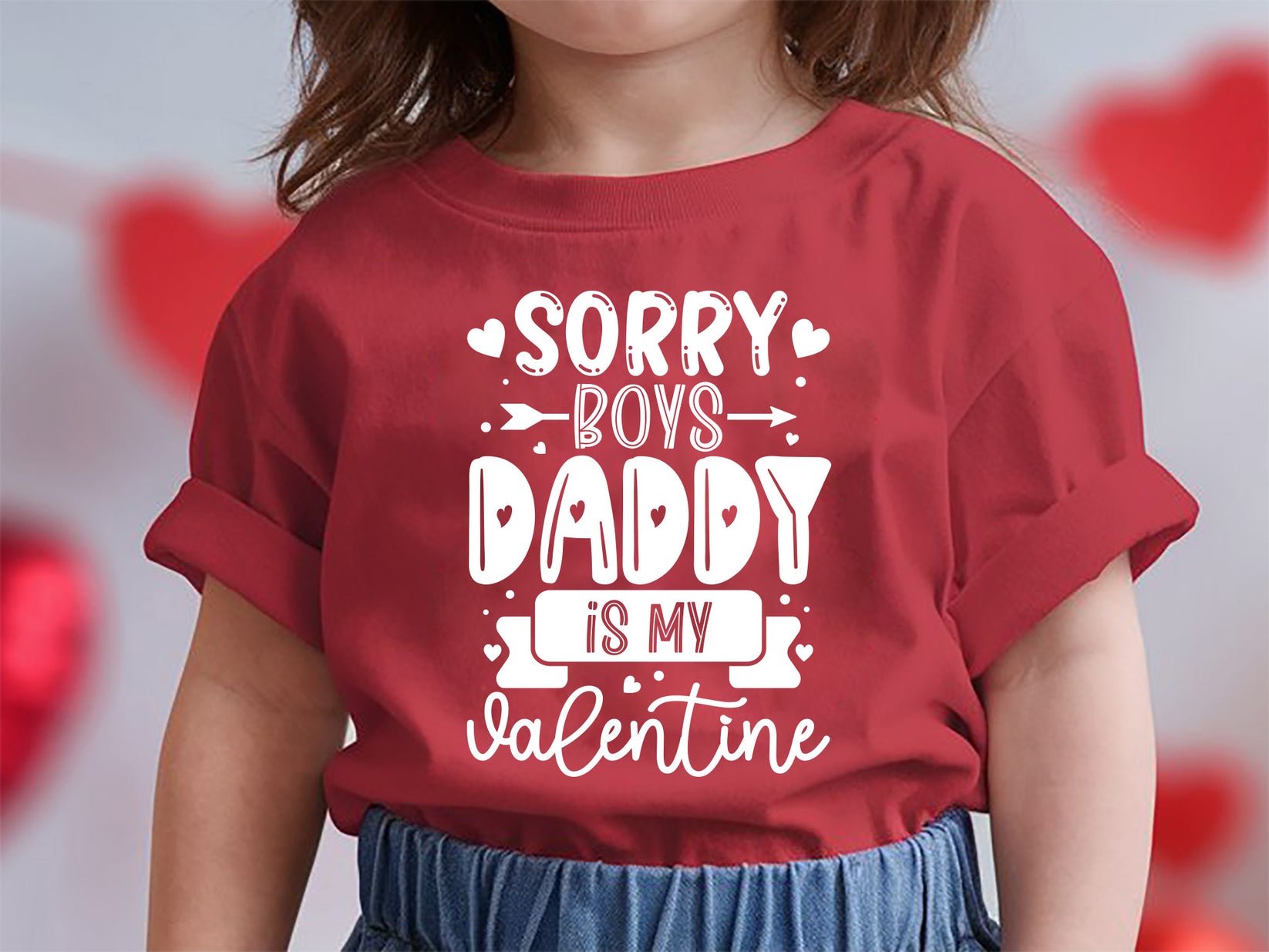 Cute Kids Sorry Boys Daddy Is My Valentine SVG – Craft Lab SVG