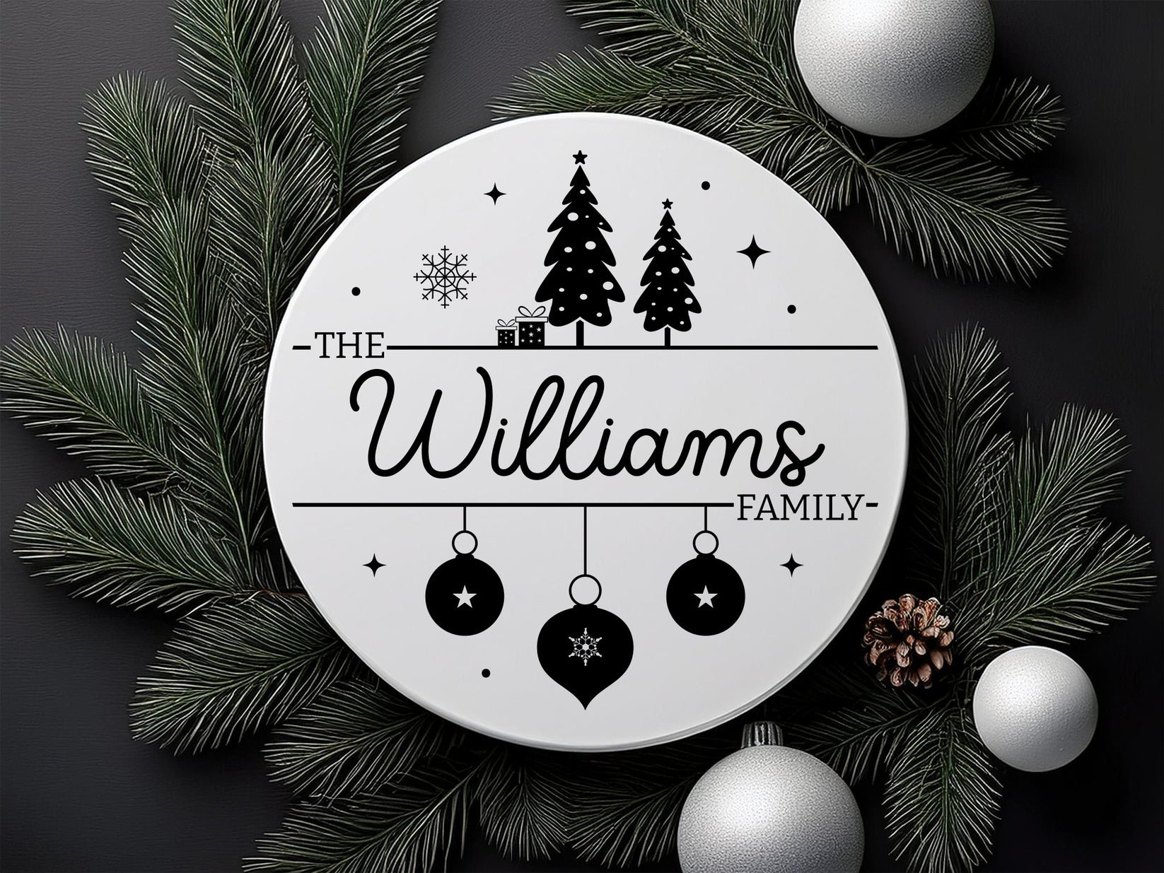 Handmade Christmas Family Name Monogram SVG – Craft Lab SVG