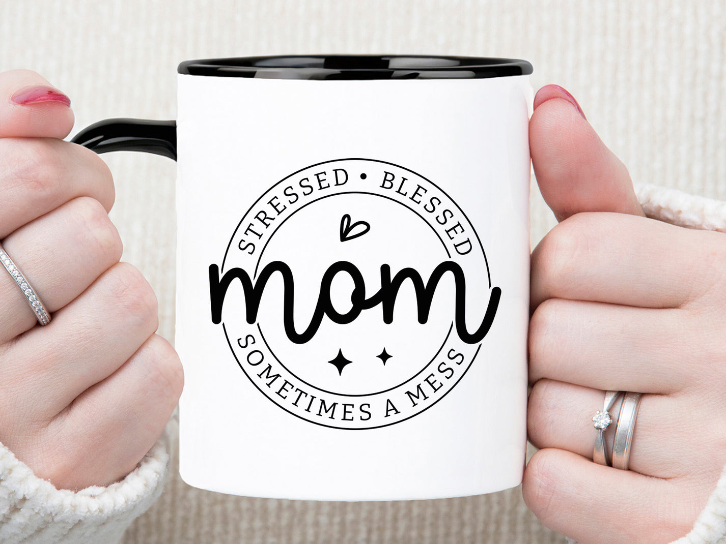 Mom Stressed Blessed Sometimes A Mess SVG File – Craft Lab SVG