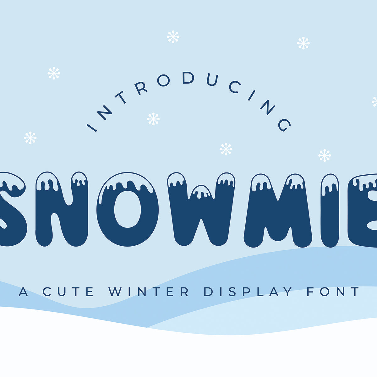 Snowmie Font - A Cute Winter Display Font – Craft Lab SVG