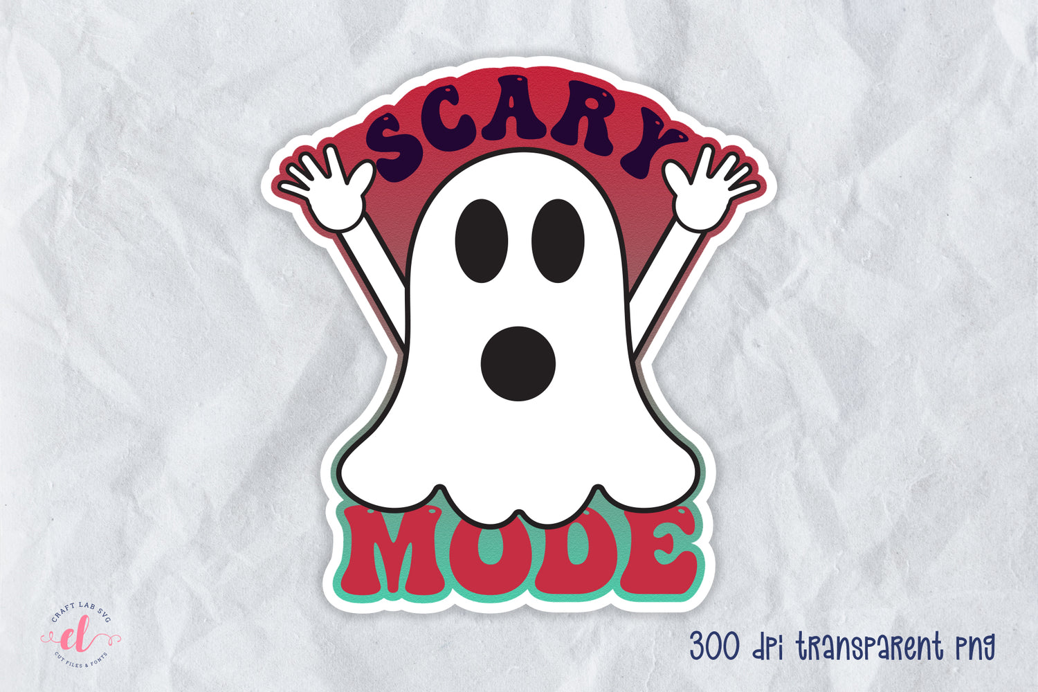 Scary Mode - Printable Halloween Sticker – Craft Lab SVG