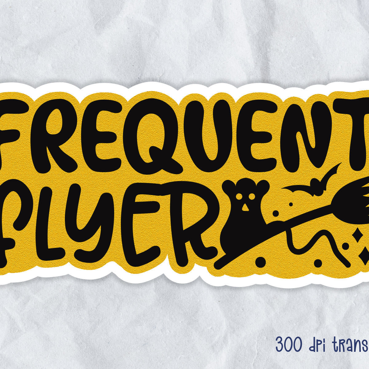 Printable Halloween Sticker, Frequent Flyer PNG – Craft Lab SVG