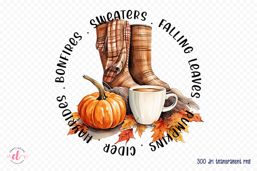Fall PNG Sublimation Design – Craft Lab SVG