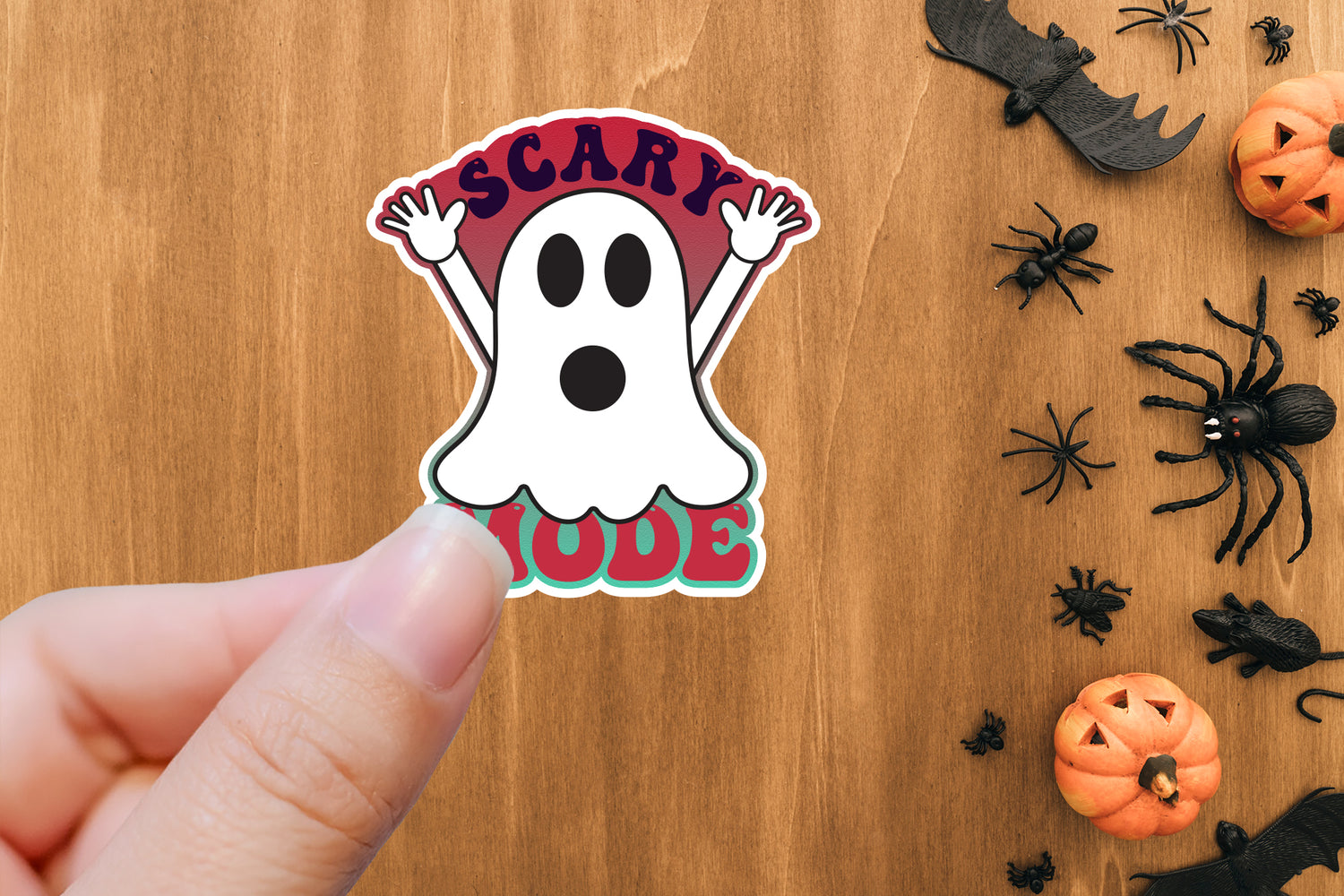 Scary Mode - Printable Halloween Sticker – Craft Lab SVG