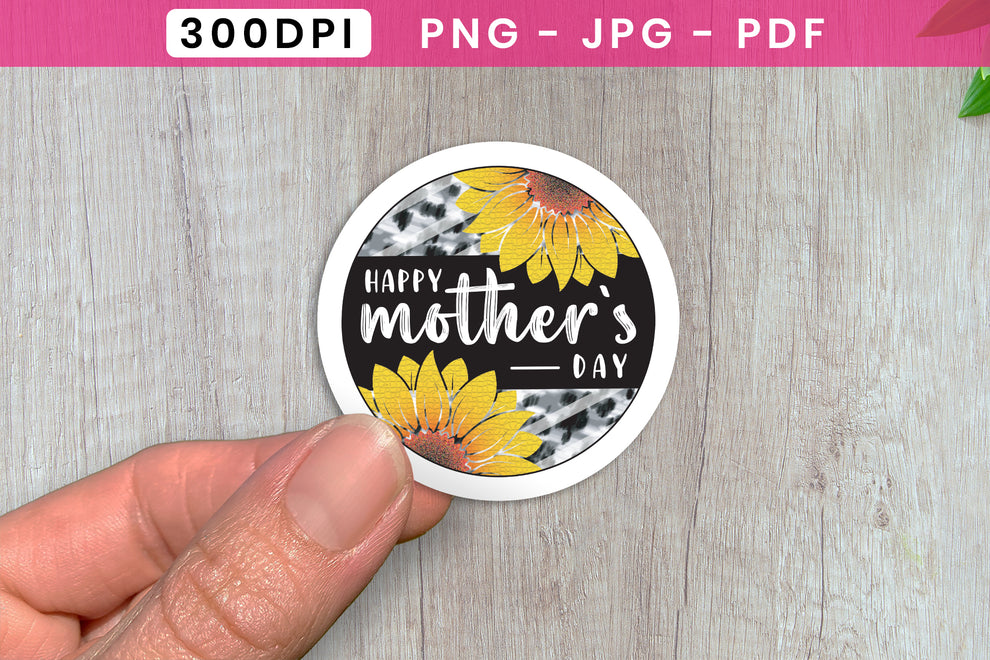 Printable Happy Mother's Day Sticker – Craft Lab SVG