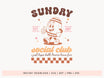 Sunday Social Club - Retro Football SVG File – Craft Lab SVG